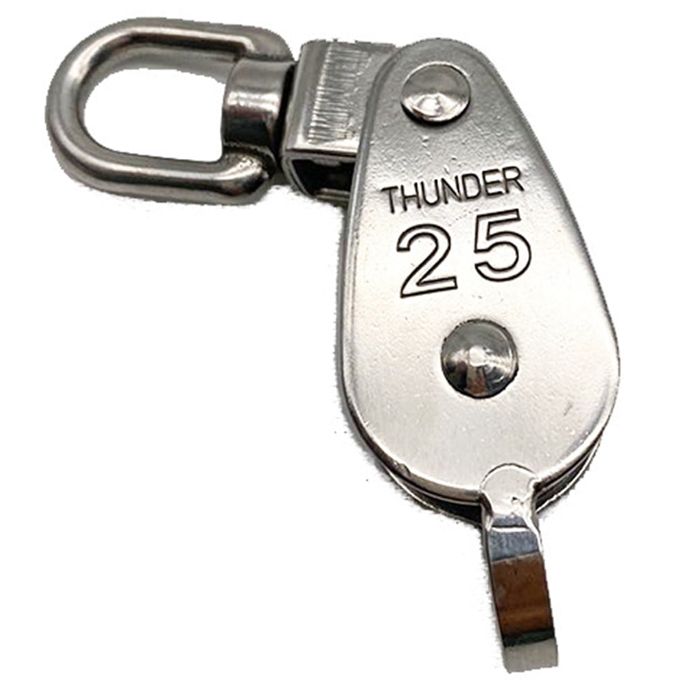 Stainless Steel Single Wheel Swivel Lifting Rope Pulley Block - Walmart.com