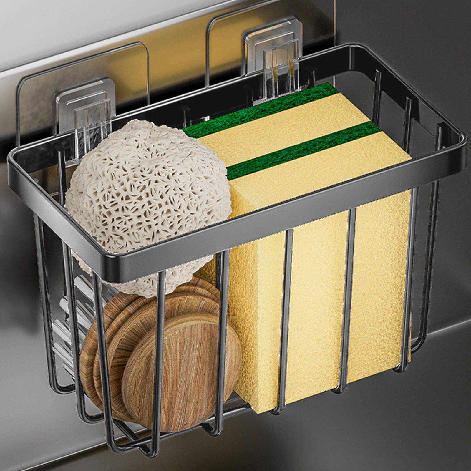 Stainless Steel Sink Corner Sponge Holder – Rustproof Drain Rack with ...