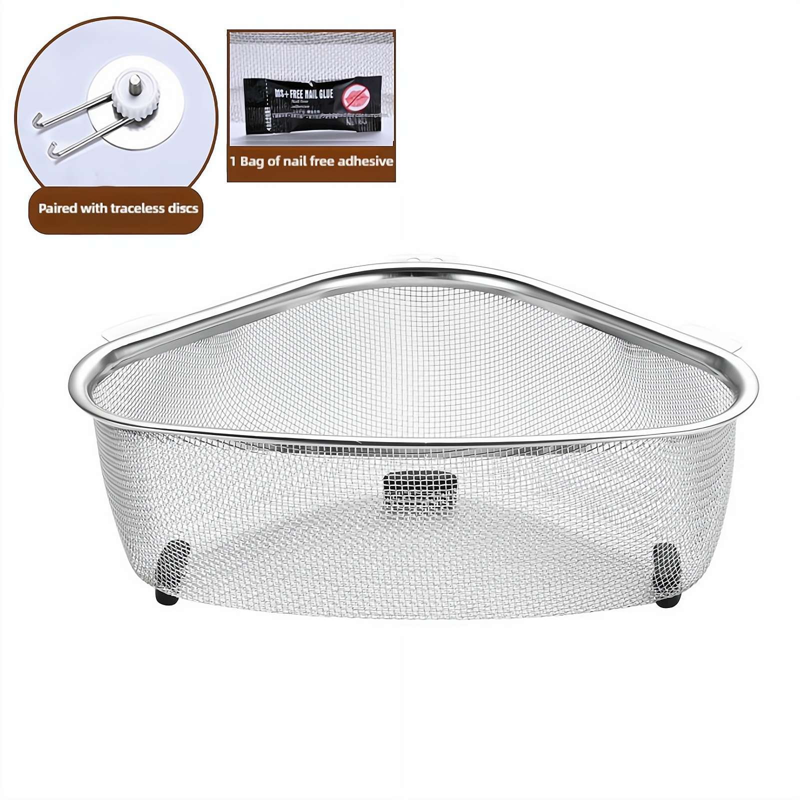 Household Stainless Steel Sink Strainer Colander Drain Basket, Drainer ...