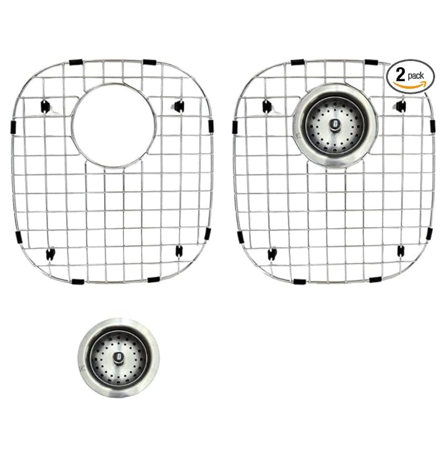 Stainless Steel Sink Grid Protector 13x12 Inch - 2 Pack - Universal Fit ...