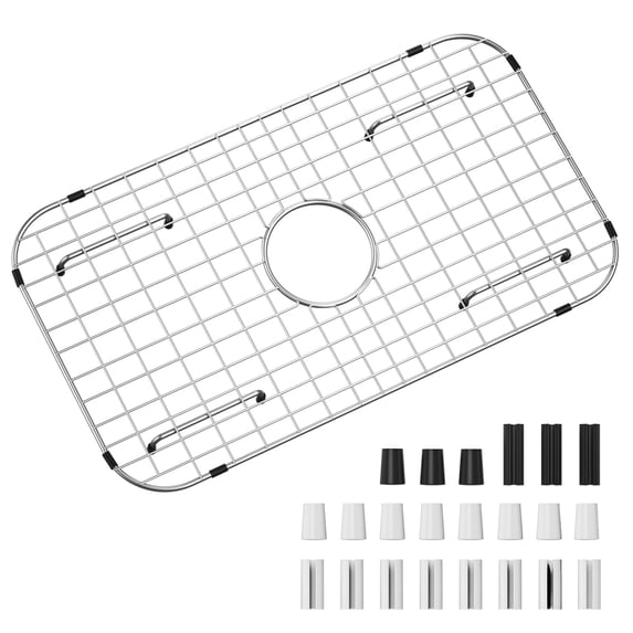Stainless Steel Sink Protector Grid 24-1/8" x 12-5/8" Centered Drain 1 ...
