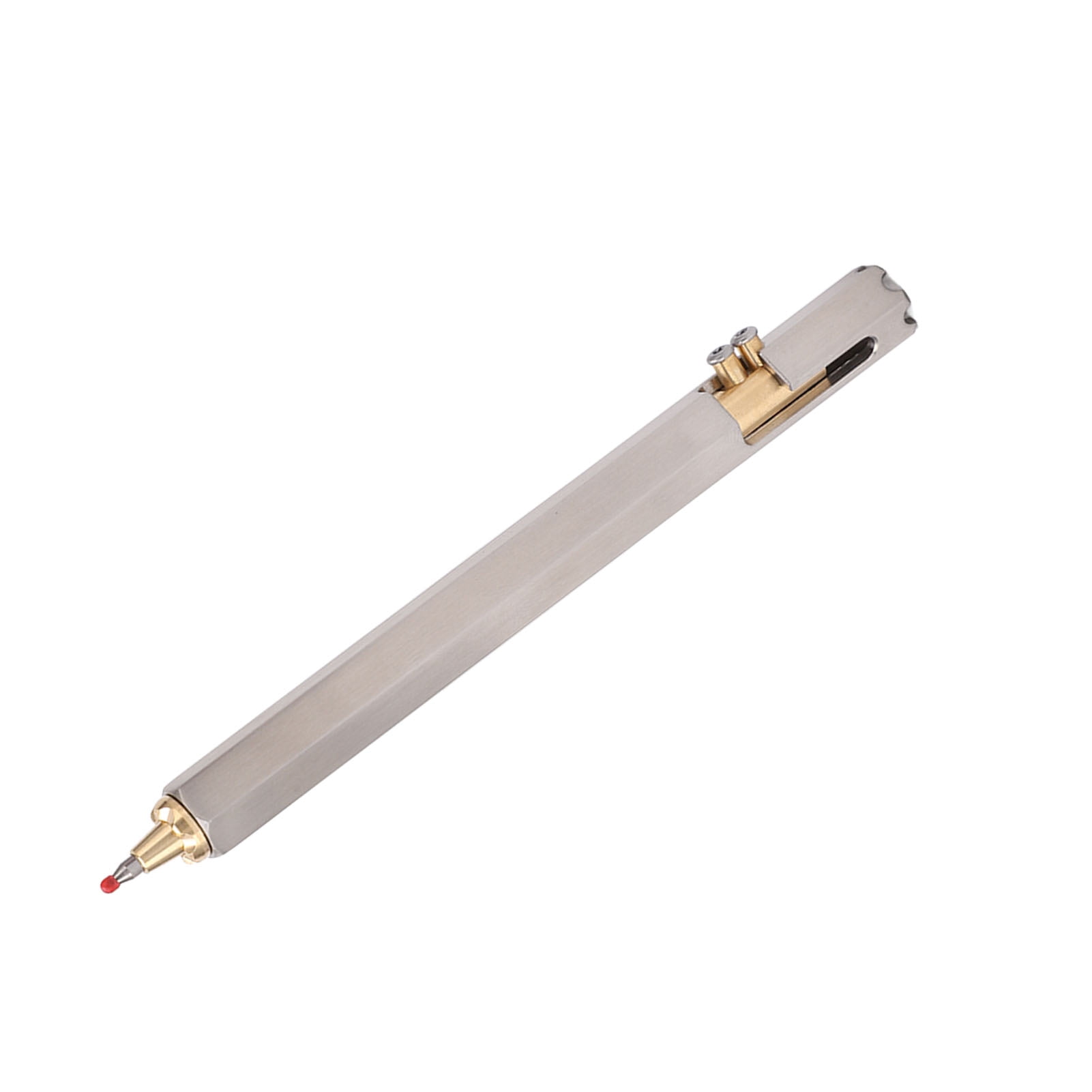 Stainless Steel Six Edge Ballpoint Pen EDC Bolt Action Pen for Business ...