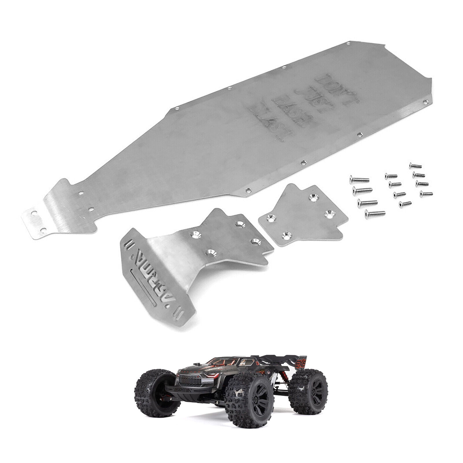 Stainless Steel Skid Plate Chassis Armor for ARRMA 1/8 KRATON & Kraton ...
