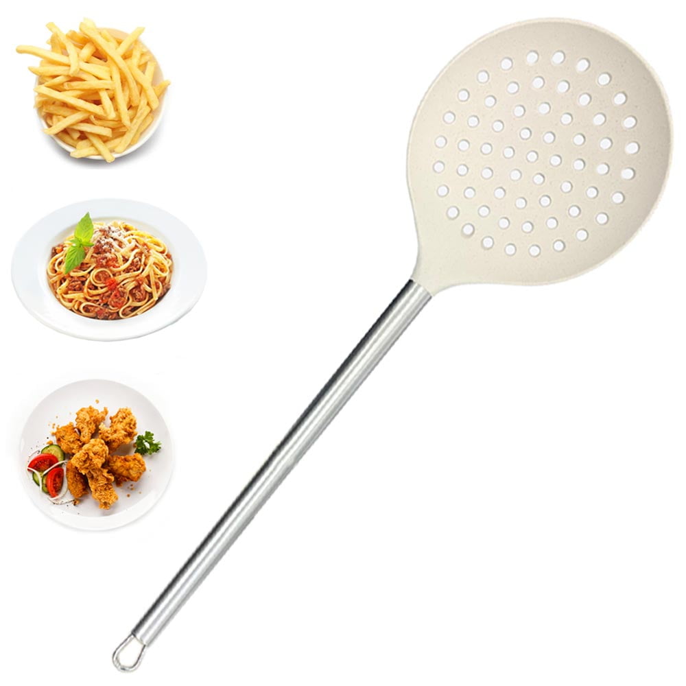 Stainless Steel Skimmer Slotted Spoon Strainer Serving Cooking Kitchen ...