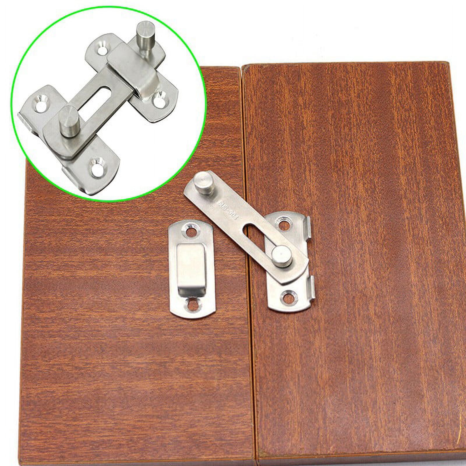 Stainless Steel Sliding Door Gate Bolt Latch Pet Cage Safety Lock Small ...