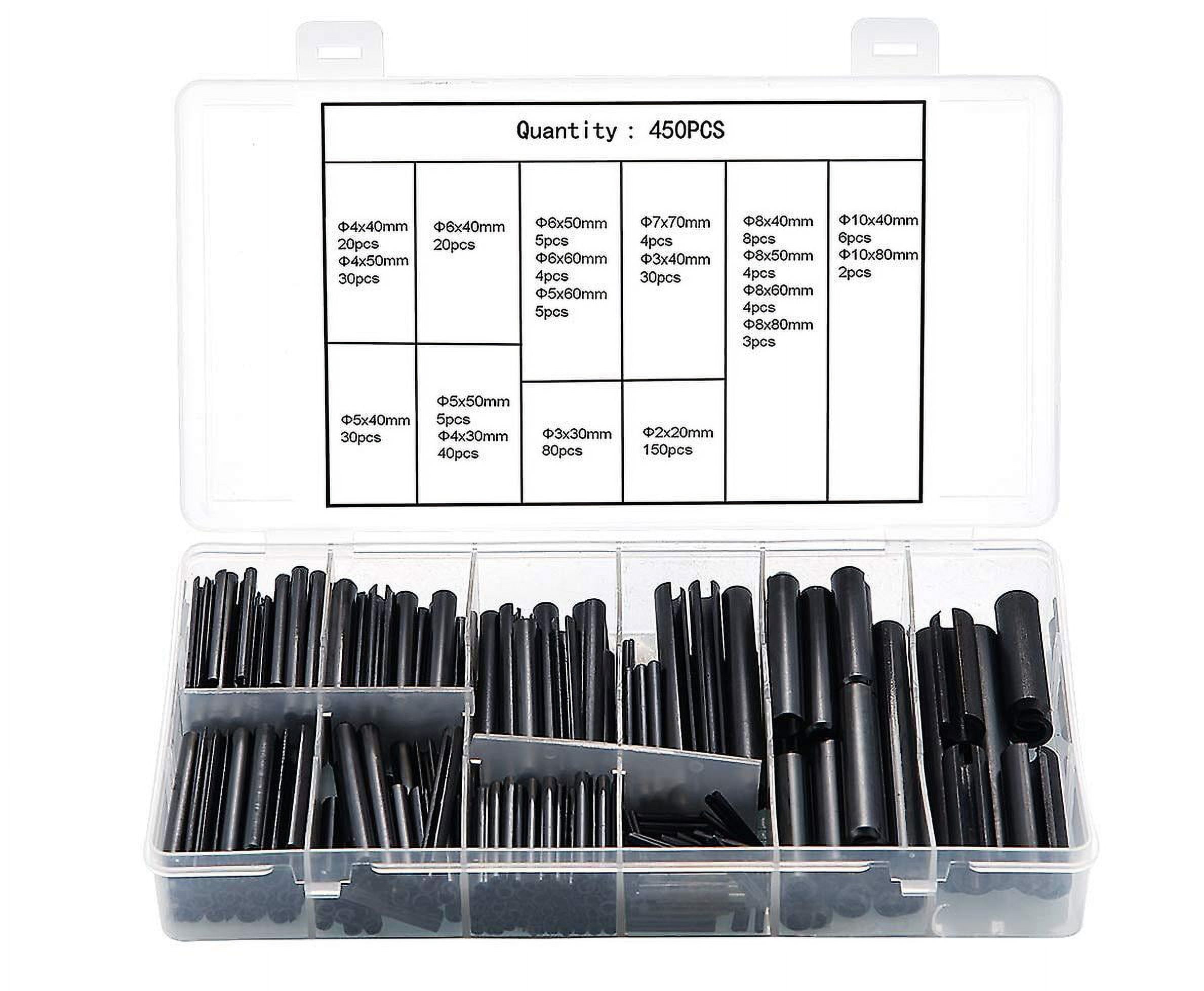Stainless Steel Slotted Spring Pin Assortment Kit, Variety Sizes for ...