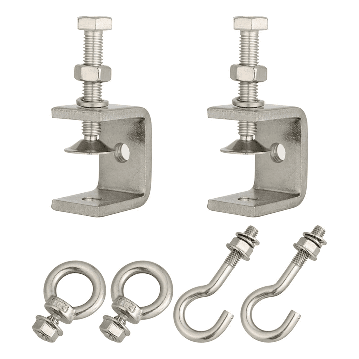 Stainless Steel Small C Clamp with Ring, Clamp,Pipe Hooks for Hanging ...