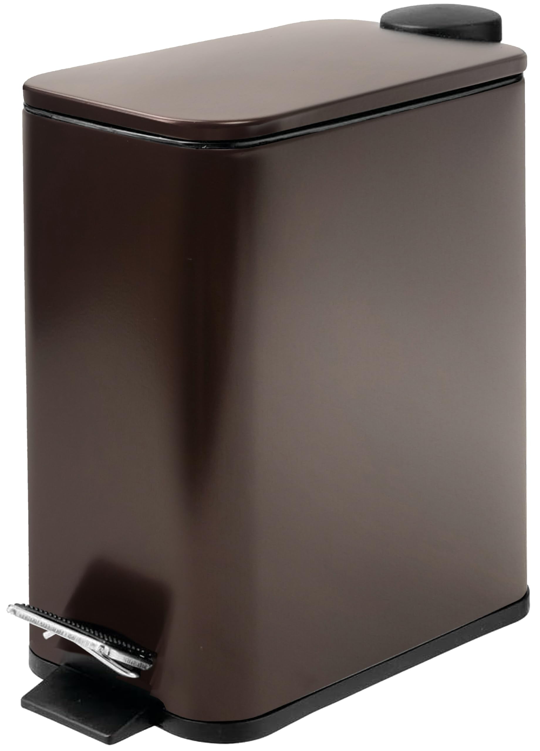 Stainless Steel Small Trash Can with Lid & Step Pedal - 6 Liters/1.6 ...