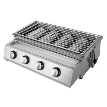 4-Burner outdoor grill with Side Burner, Stainless Steel Spice Rack 542 ...