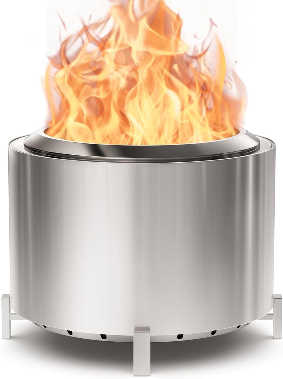 Stainless Steel Smokeless Fire Pit, Outdoor Smokeless Firepit, Wood ...