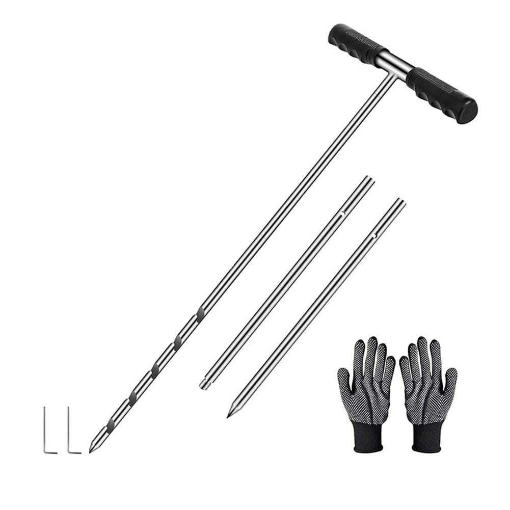 Stainless Steel Soil Sample Probe Rod, Adjustable 17-32-48 Inch Length ...