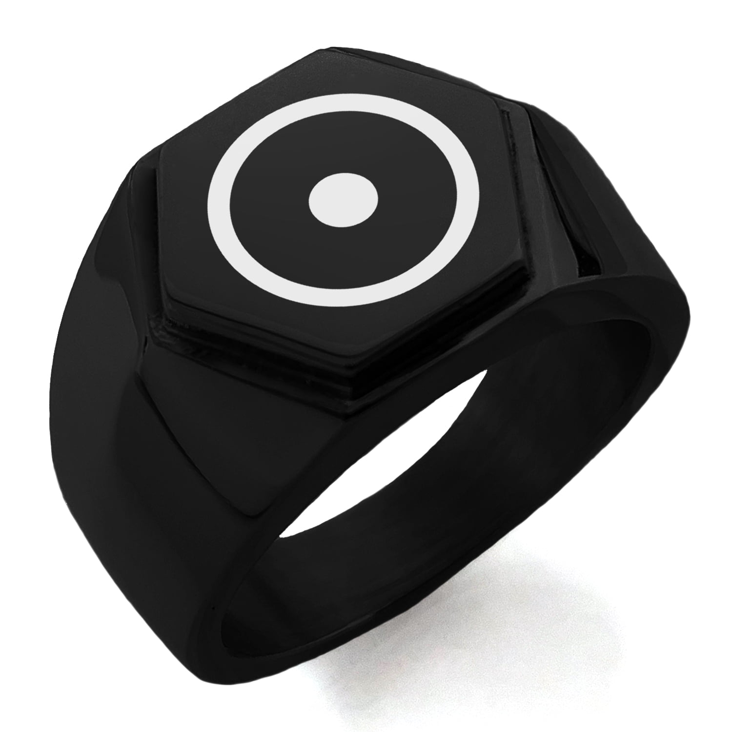 Stainless Steel Solar System Planetary Sun Engraved Hexagon Crest Flat ...