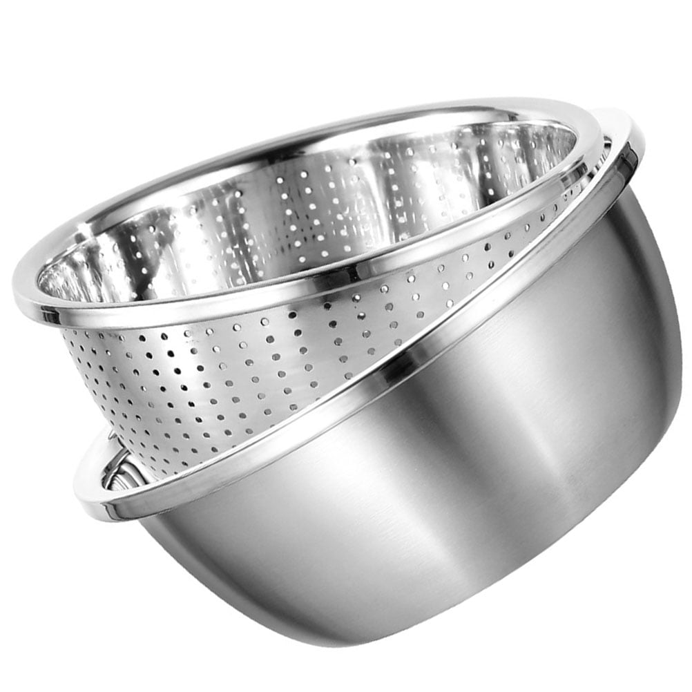 ONAPARTER Stainless Steel Soup Bowl Colander Strainer Metal Vegetable ...