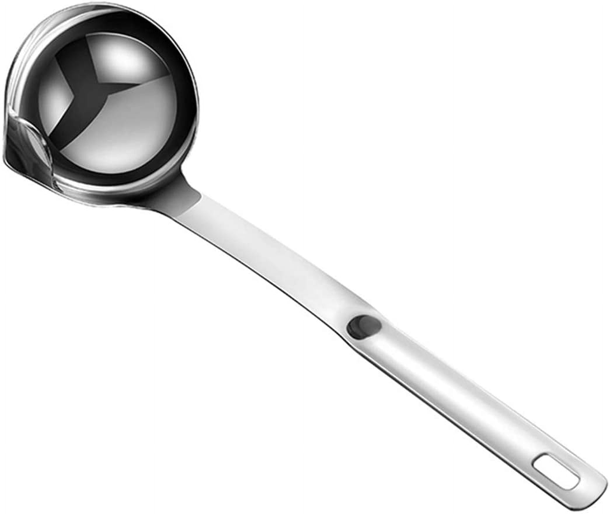 Stainless Steel Soup Fat Oil Separator Ladle Oil Filter Skimmer Spoon ...