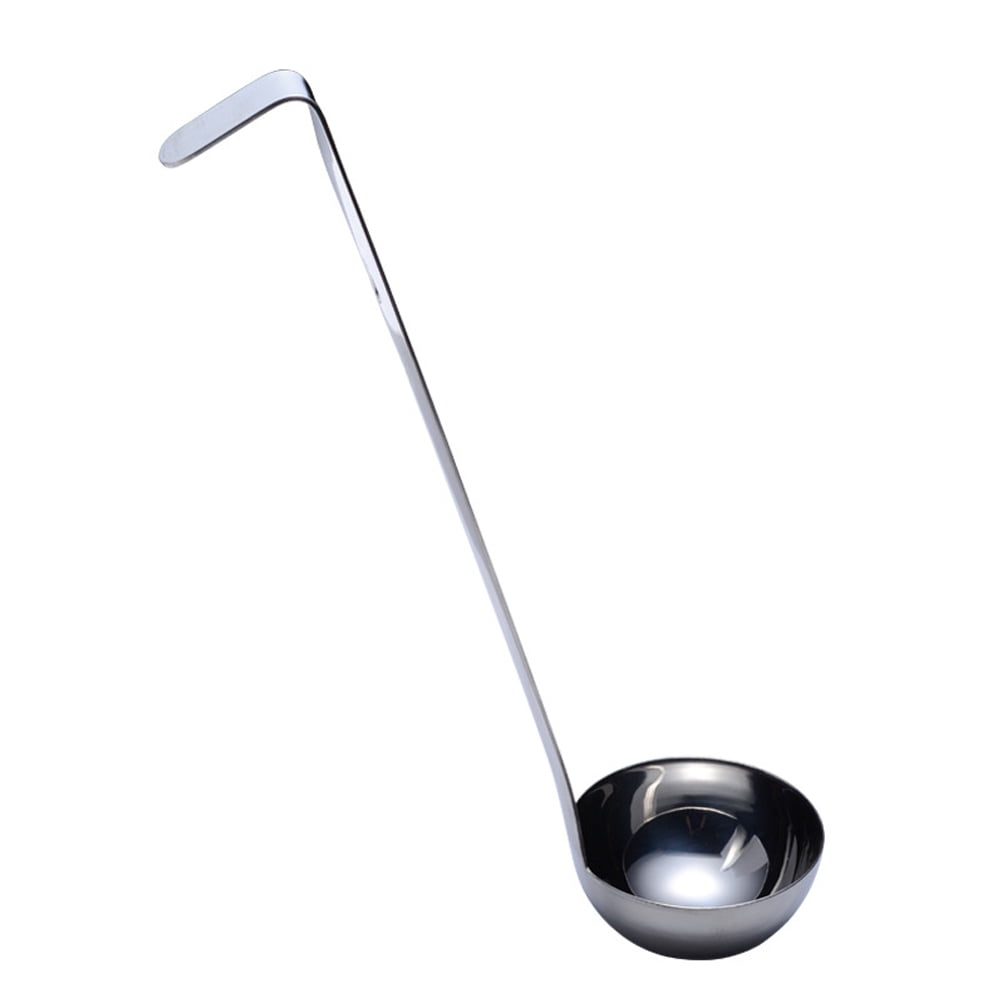 glthekty Stainless Steel Soup Ladle, Long Handle Sauce Spoon, Hooked ...