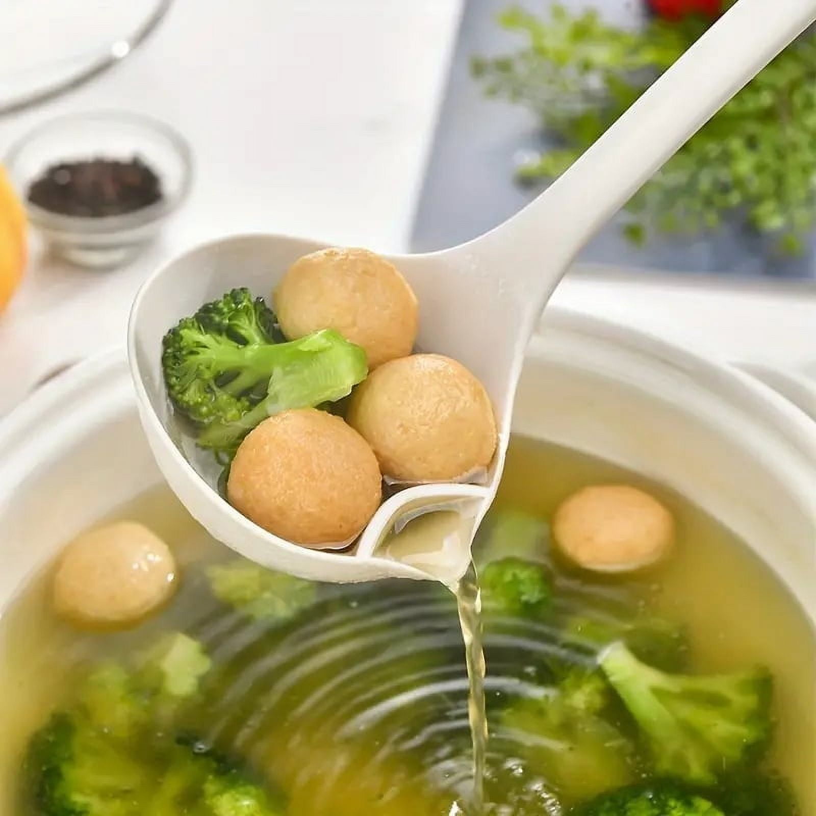 Stainless Steel Soup Ladle Oil Separator Gravy Food Skimmer Spoon ...