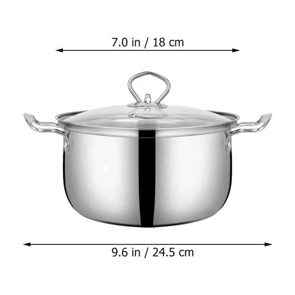 Stainless Steel Soup Pot Daily Use Stockpot Multifunction Cooking Pots ...