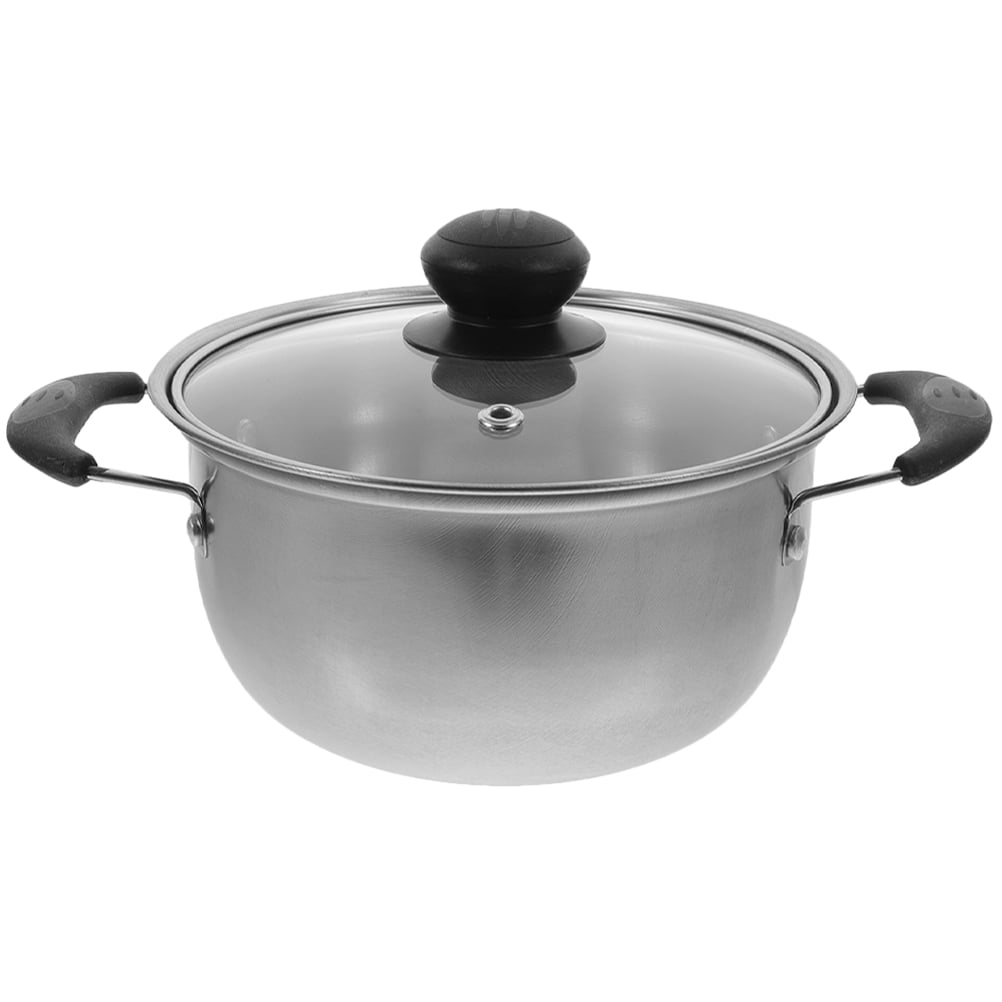 Stainless Steel Soup Pot Lidded Food Supplement Pot Double Handle ...