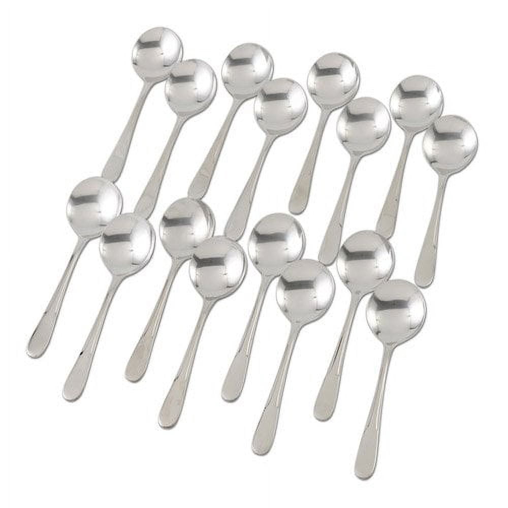 Walmart Stainless Steel Solid Kitchen Soup Spoons: Set of 16 ...