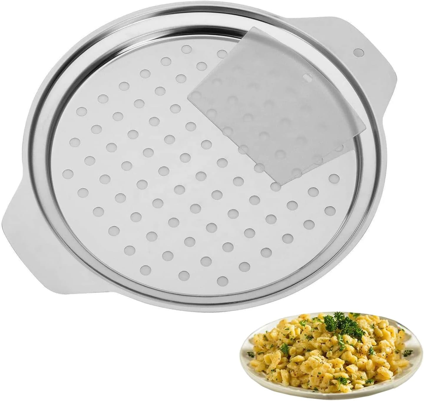 Stainless Steel Spaetzle Maker Lid with Scraper, Spaetzle Insert ...