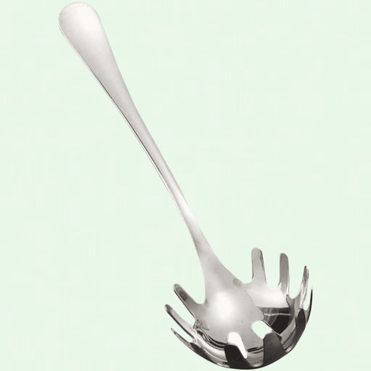 Stainless Steel Spaghetti Server Spoon with Noodle Grabber, Pasta Fork, and Ice Cube Transfer ...