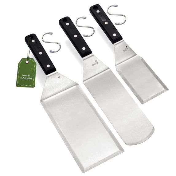 Stainless Steel Spatula Set - Heavy Duty And Scraper Great For Cast ...