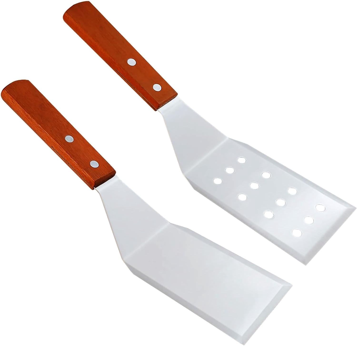 Stainless Steel Spatula, Set of Perforated & Solid Face Spatula, 2 Pcs ...