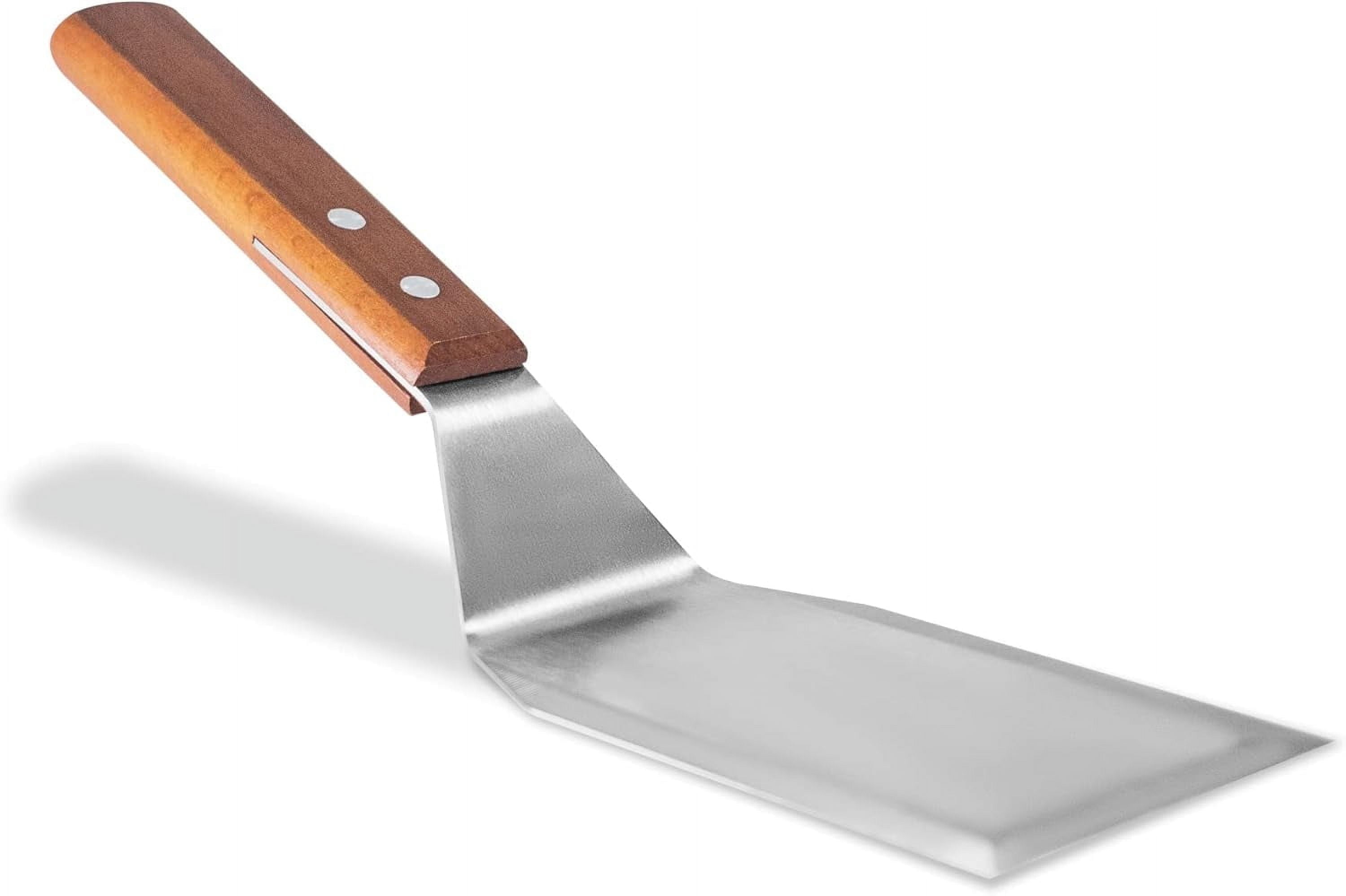 Bellemain Stainless Steel Spatula with Wooden Handle, Heavy Duty Metal ...