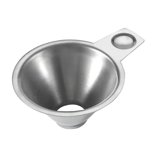 Stainless Steel Spice Funnel: With Handle, Spill-Free, for Filling Jars ...