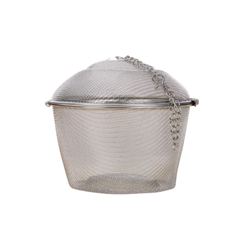 Stainless Steel Spice Seasoning Bag Mesh Ball Shape Tea Filter Basket ...