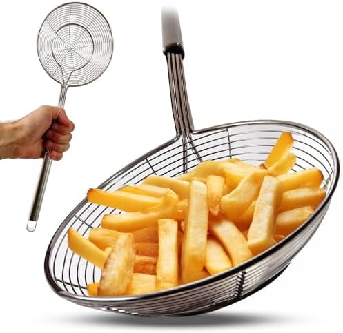 Stainless Steel Spider Strainer Skimmer Ladle Fryer for Cooking and ...