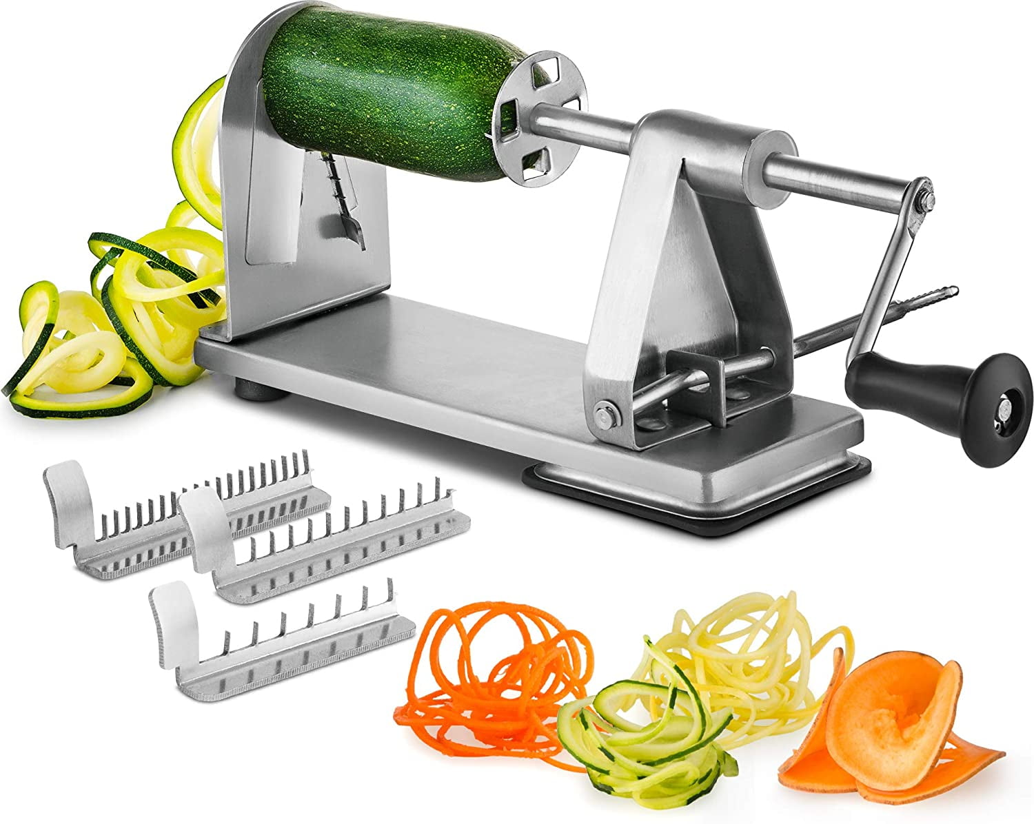Stainless Steel Spiralizer Vegetable Slicer | Industrial-Grade 3-Blade ...