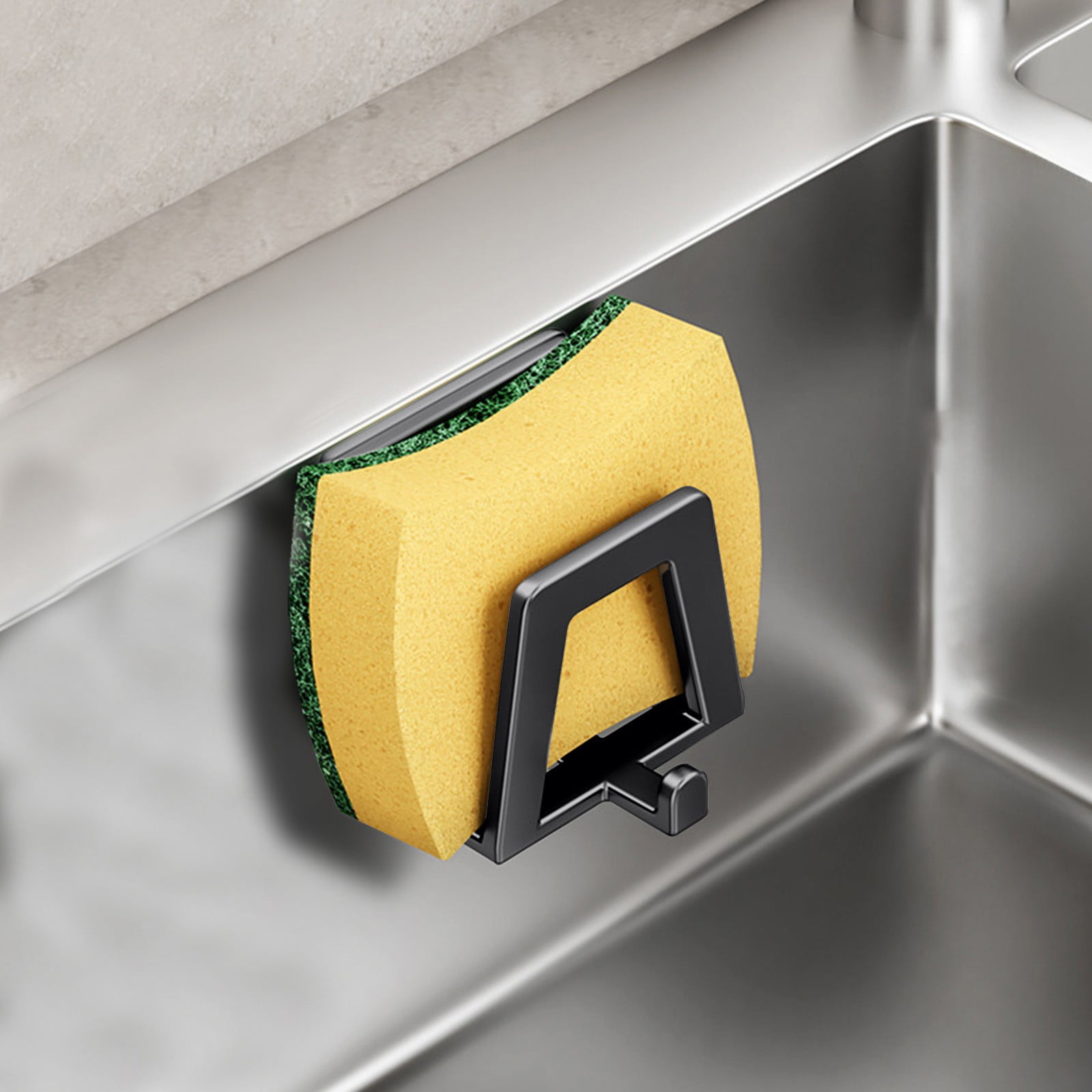 Stainless Steel Sponge Storage Rack, No-Drill Sink Organizer for ...