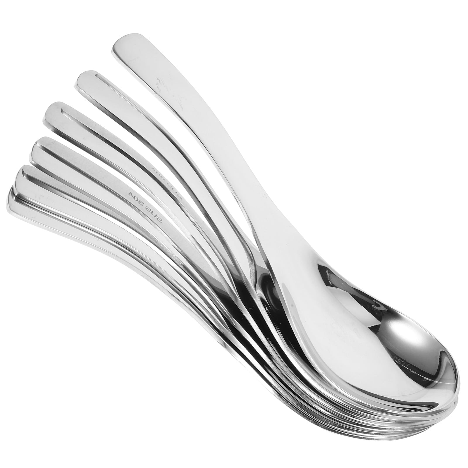 NIAIZEK Stainless Steel Serving Spoons Set of 6, Flatware for Adults ...