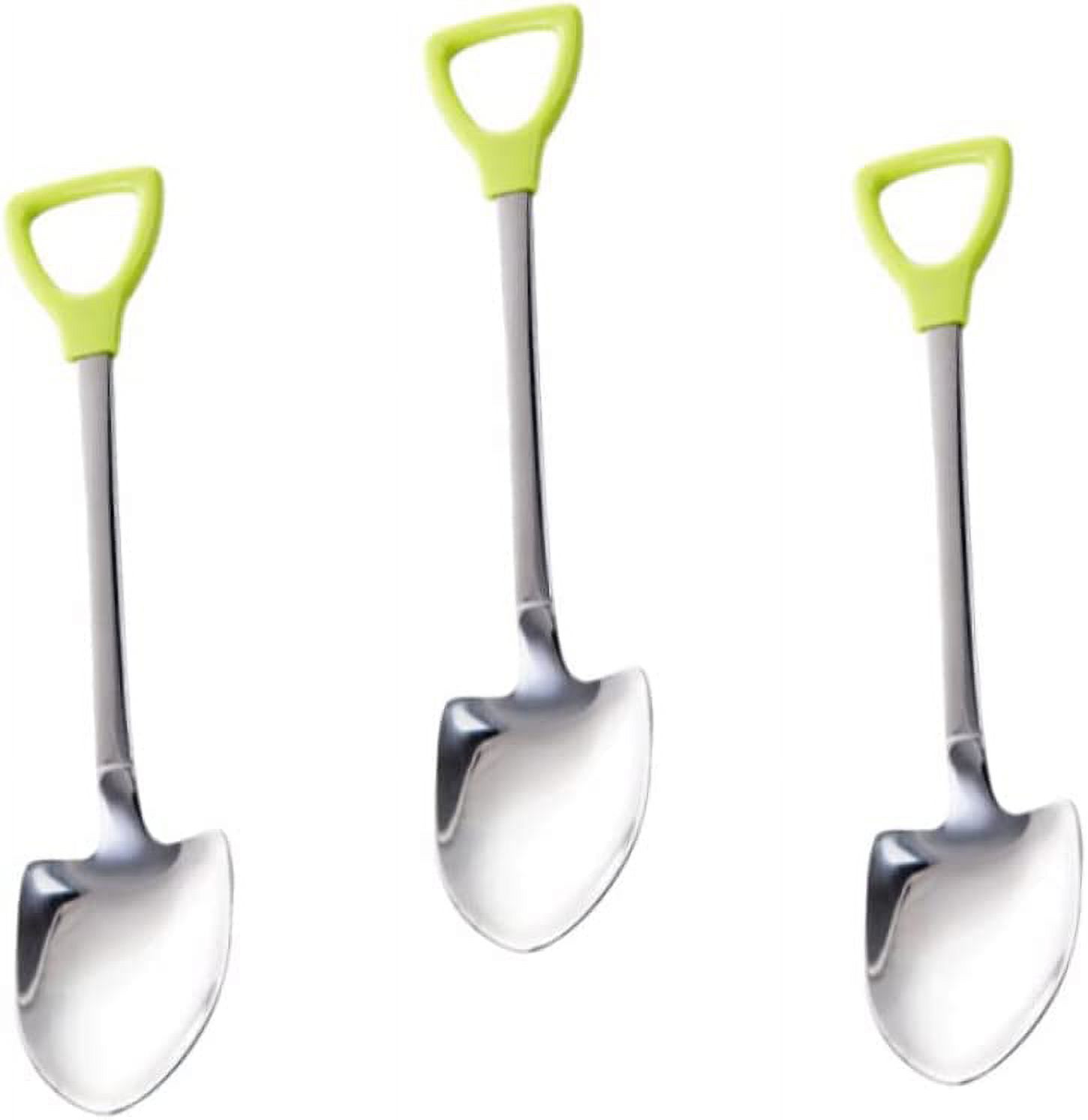 Stainless Steel Spoon Espresso Spoon Mixing Spoons 3pcs Shovel Shape ...