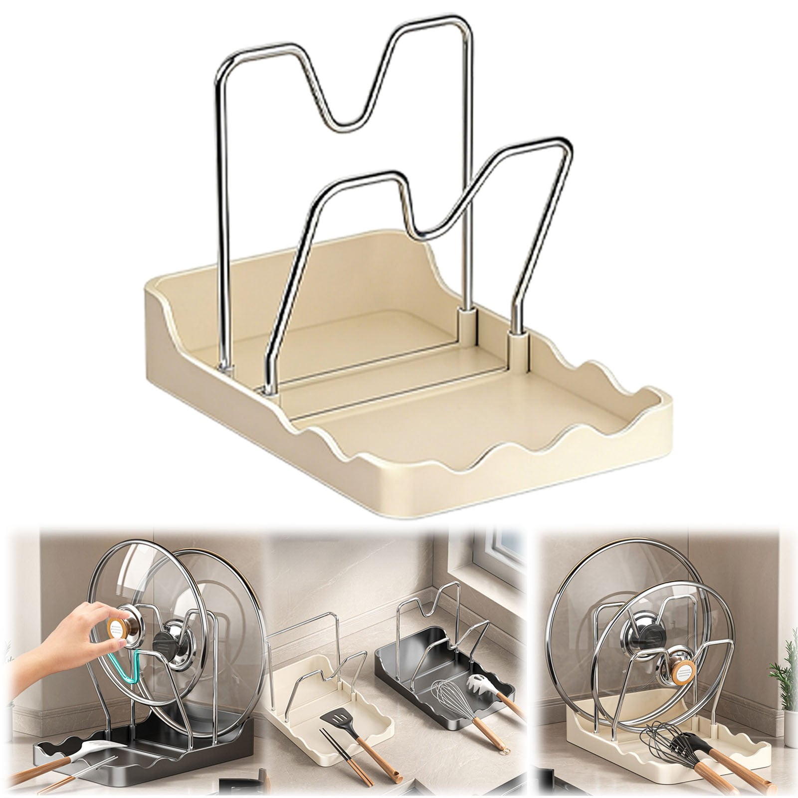 Stainless Steel Spoon Rest Basdi Stainless Steel Stovetop Pot Lid ...