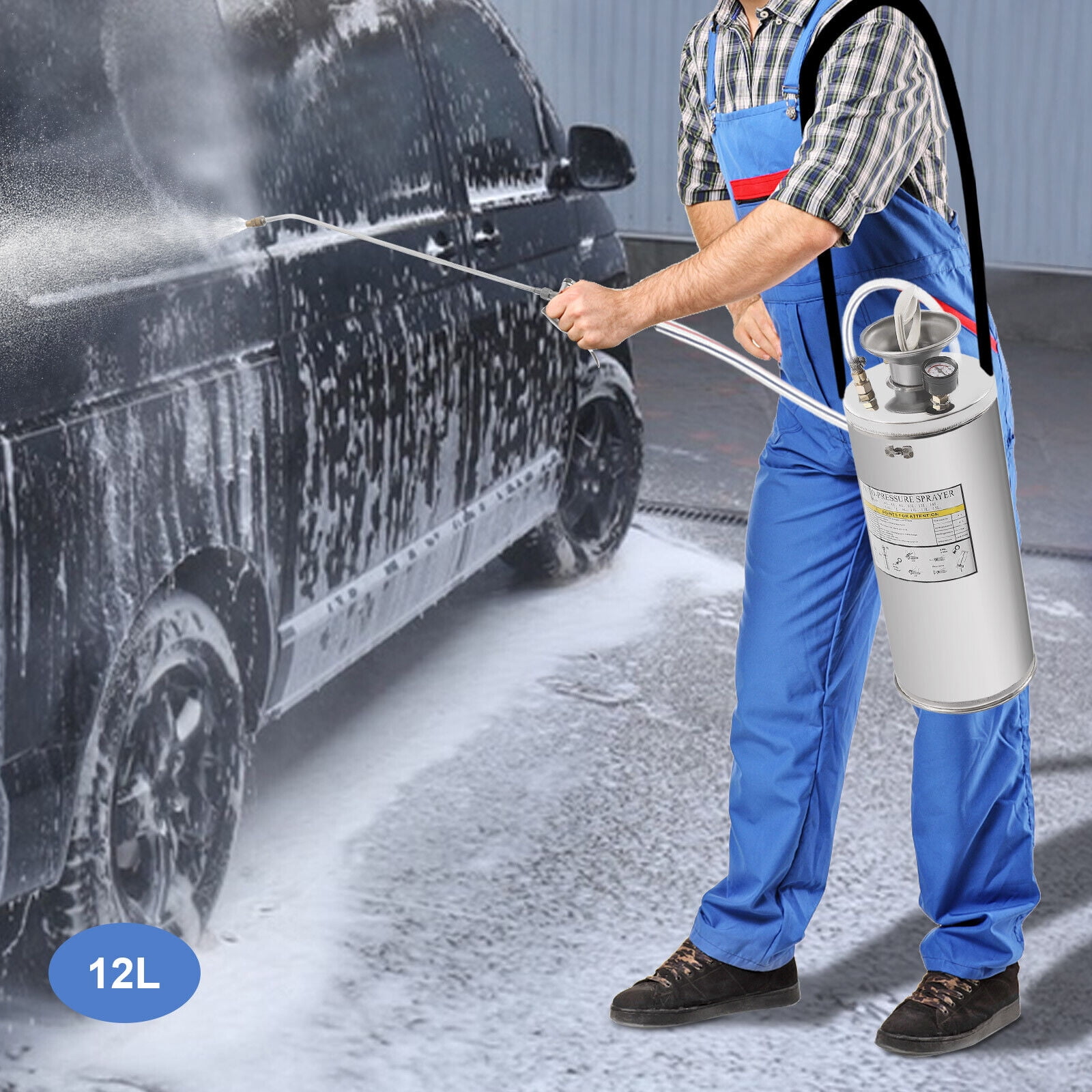 Stainless Steel Sprayer 3.5Gal Farm Garden Hand Pump Sprayer Car ...