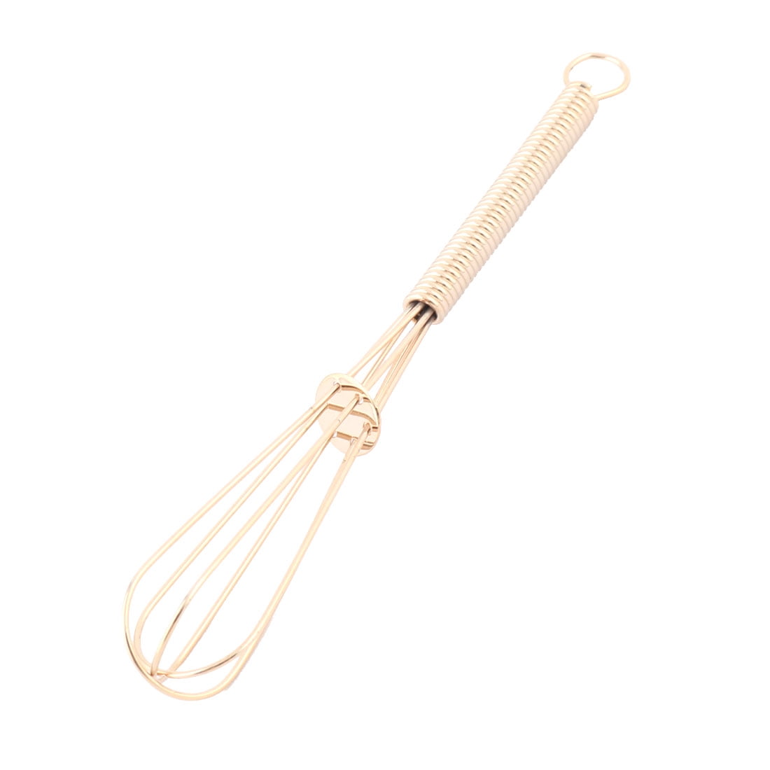 Stainless Steel Spring Loaded Handhold Egg Butter Beater Gold Tone 13cm ...