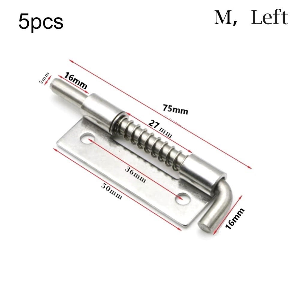 Stainless Steel Spring Loaded Latch Pin Tone 5 Pcs And Cabinets ...