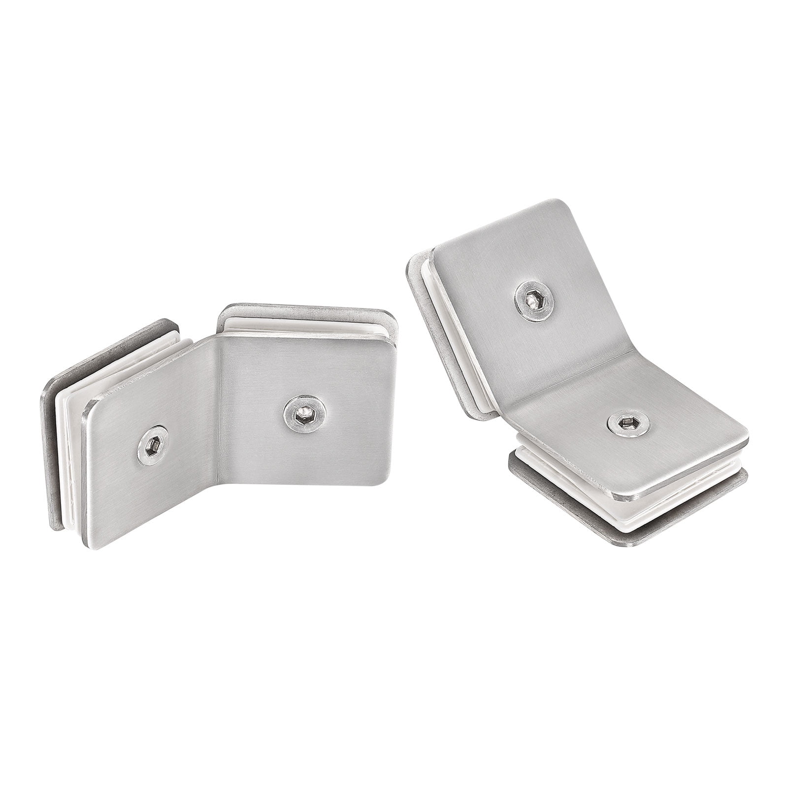 Stainless Steel Square Glass Clamp, 2 Pack Adjustable 8-12mm Thickness ...