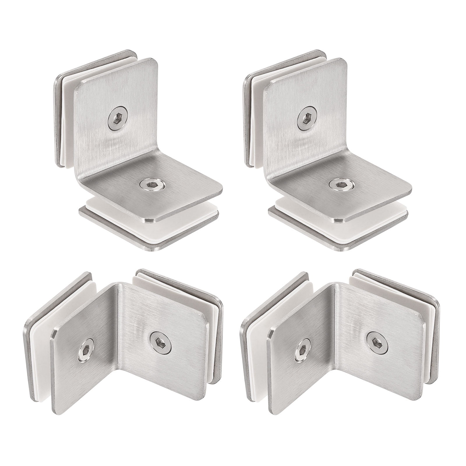 Stainless Steel Square Glass Clamp, 4 Pack Adjustable 8-12mm Thickness ...