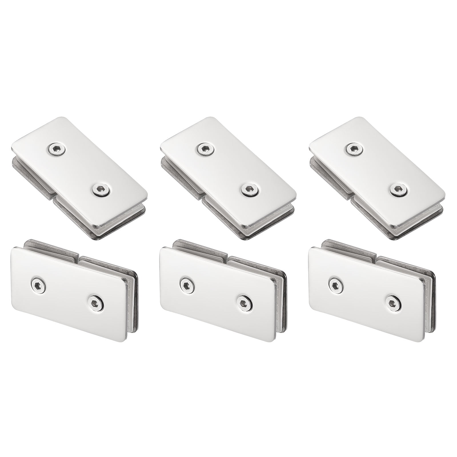 Stainless Steel Square Glass Clamp, 6 Pack Adjustable 8-12mm Thick 180 ...