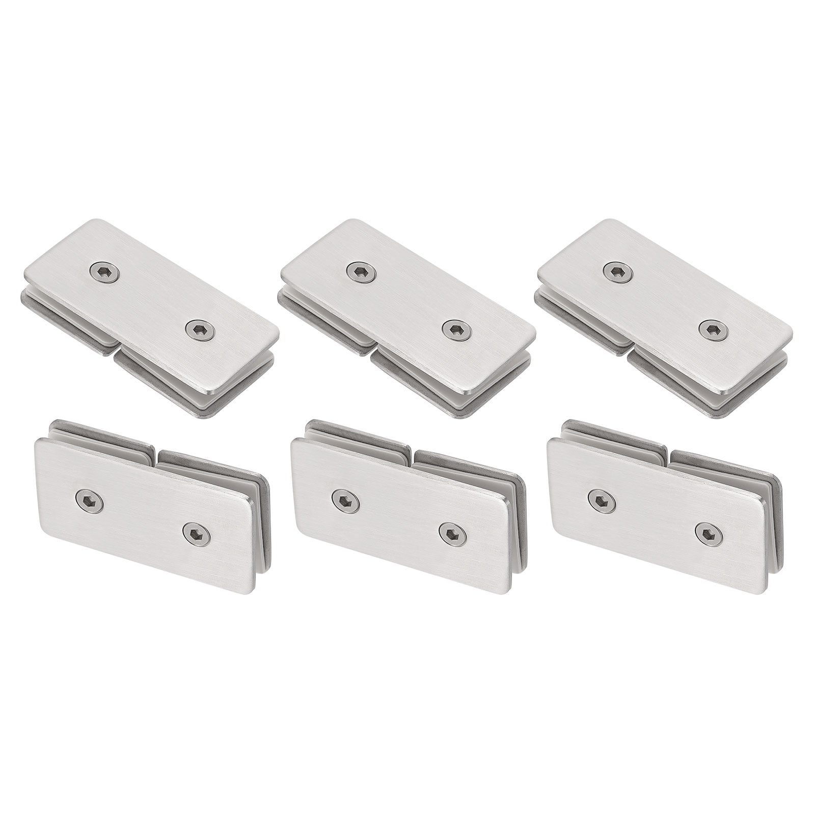 Stainless Steel Square Glass Clamp, 6 Pack Adjustable 8-12mm Thickness ...
