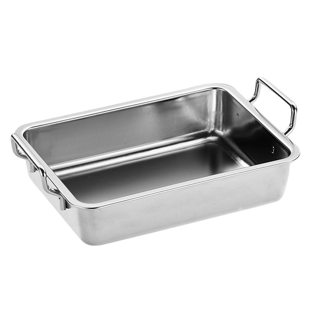 MEIBUTYUP Tray Silver 1Set 6.9x4.4in Stainless Steel Food Serving ...