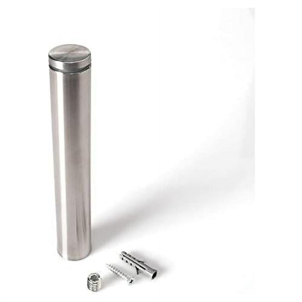 Stainless Steel Standoff 1 Inch Diameter X 6 Inch Barrel Length Brushed ...