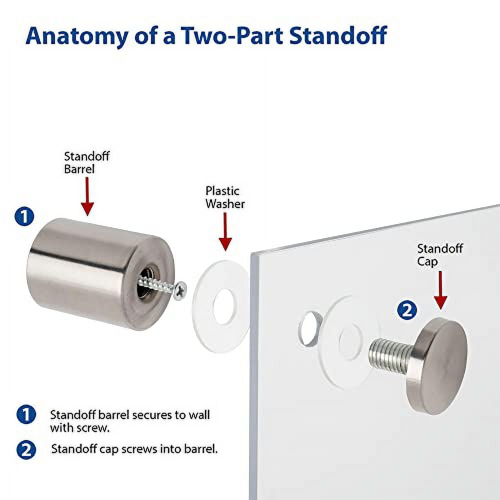 Stainless Steel Standoff 5/8 Inch Diameter x 1 Inch Barrel Length ...