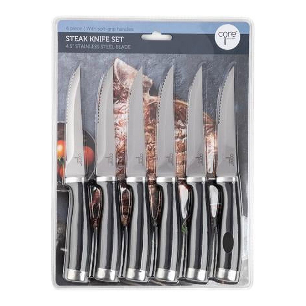 Stainless Steel Steak Knife Set - 6 Piece - Walmart.com