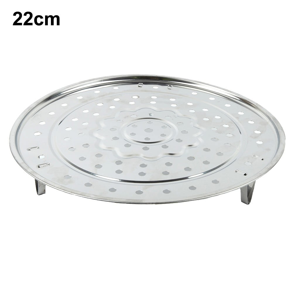 Stainless Steel Steamer Tray Rack Plate Steam Cooking 3 Stands Round ...