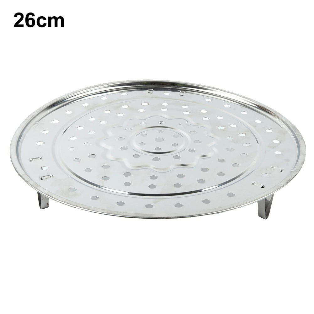 Stainless Steel Steamer Tray Rack Plate Steam Cooking 3 Stands Round ...