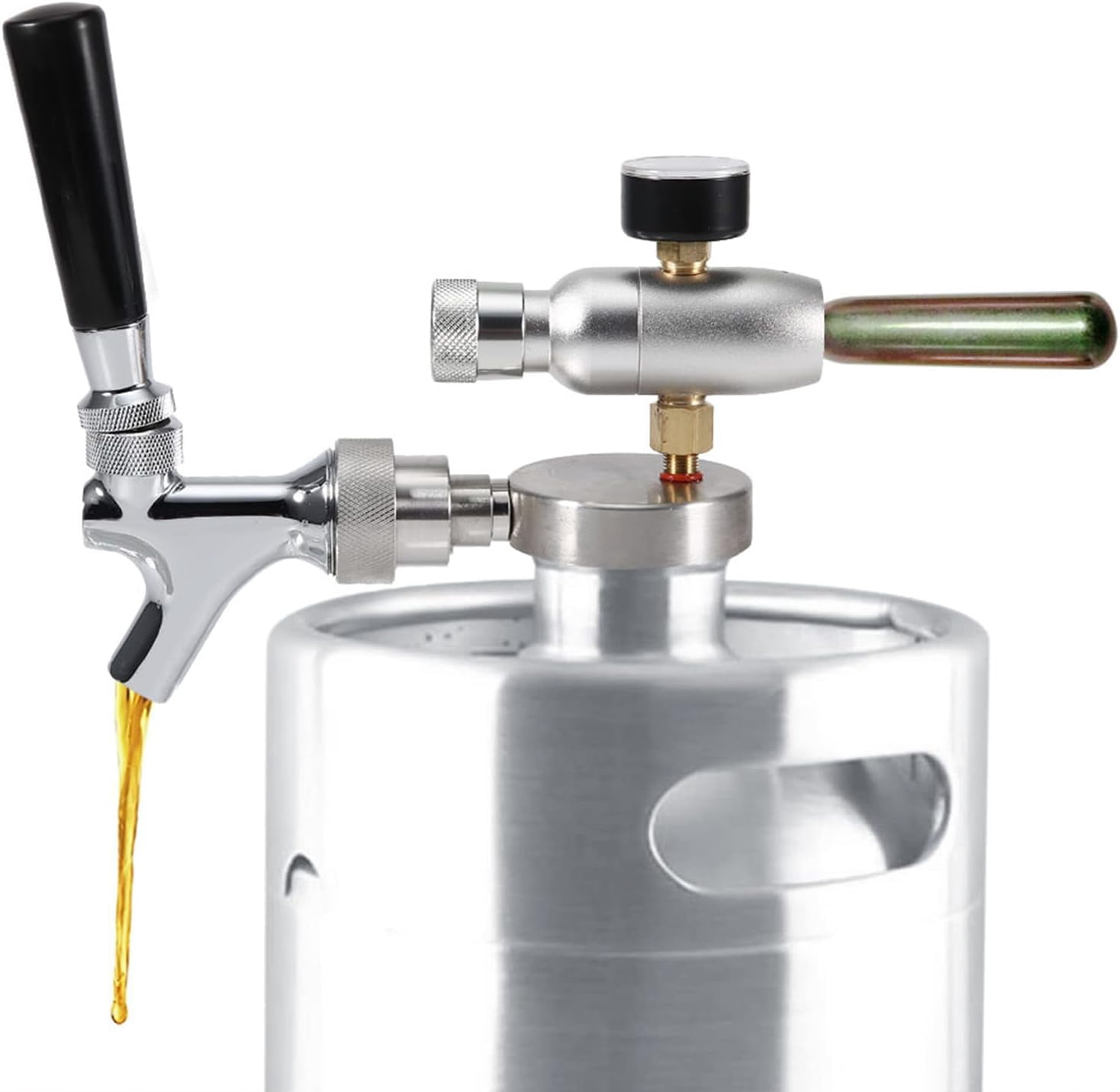 Stainless Steel Stem Beer keg Tap Faucet for 2L/3 . 6L/4L Mini Keg Beer ...